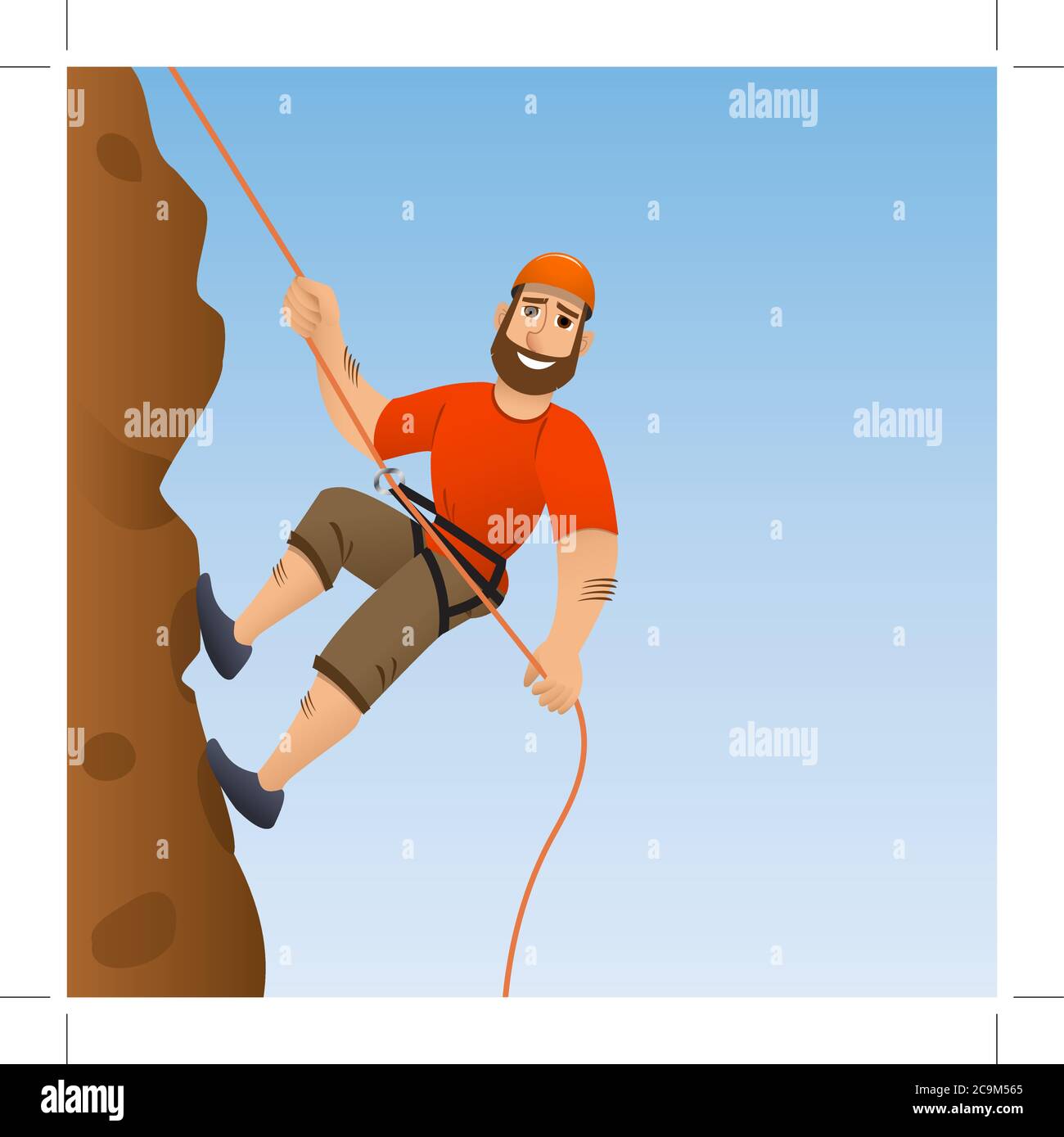 Slope climbing Stock Vector Images - Alamy