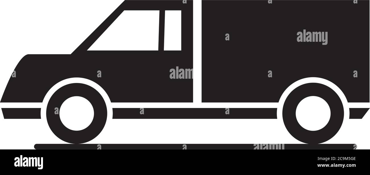 car lorry model transport vehicle silhouette style icon design vector ...