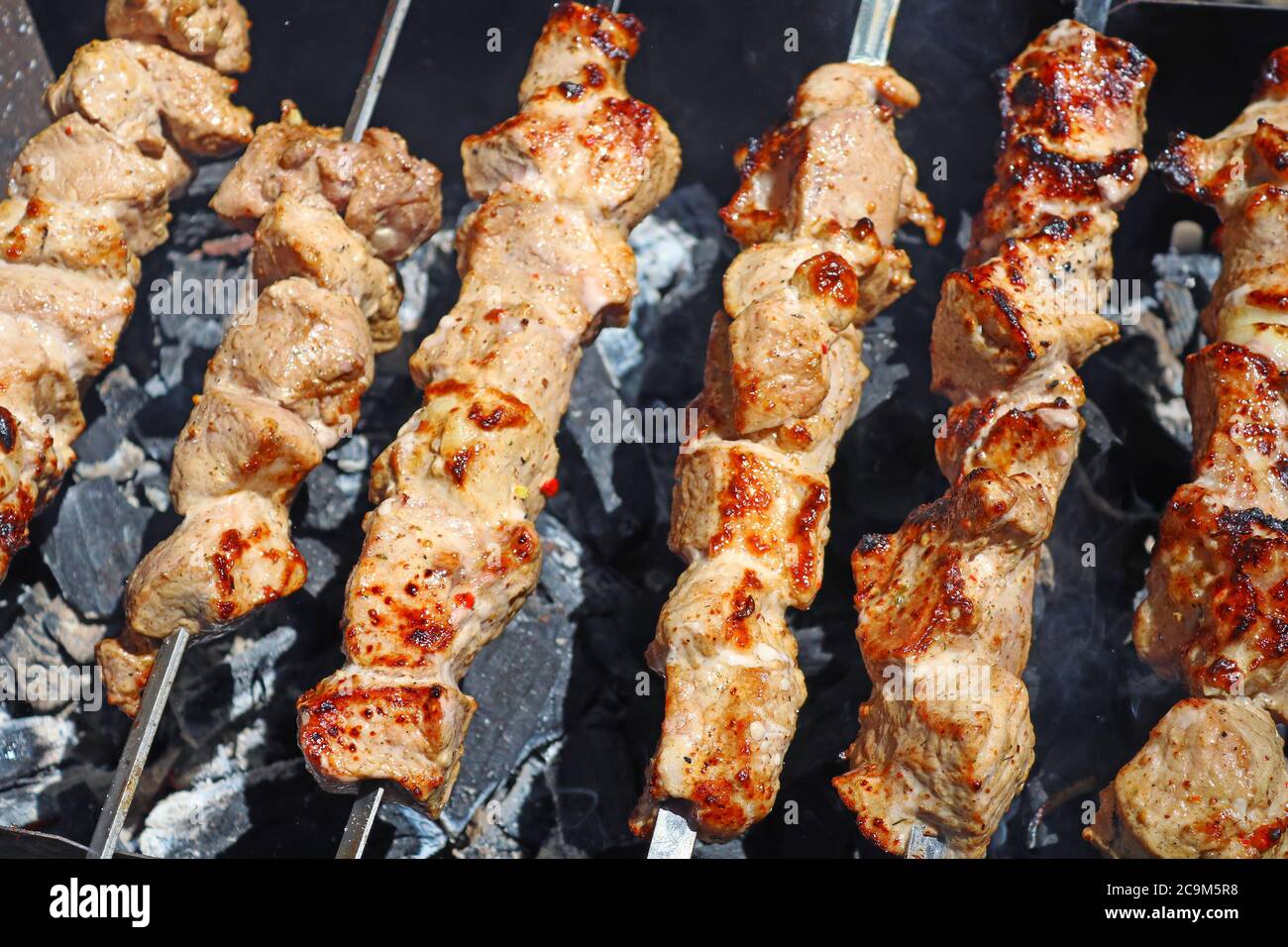 Cooking kebabs on open fire hi-res stock photography and images - Alamy