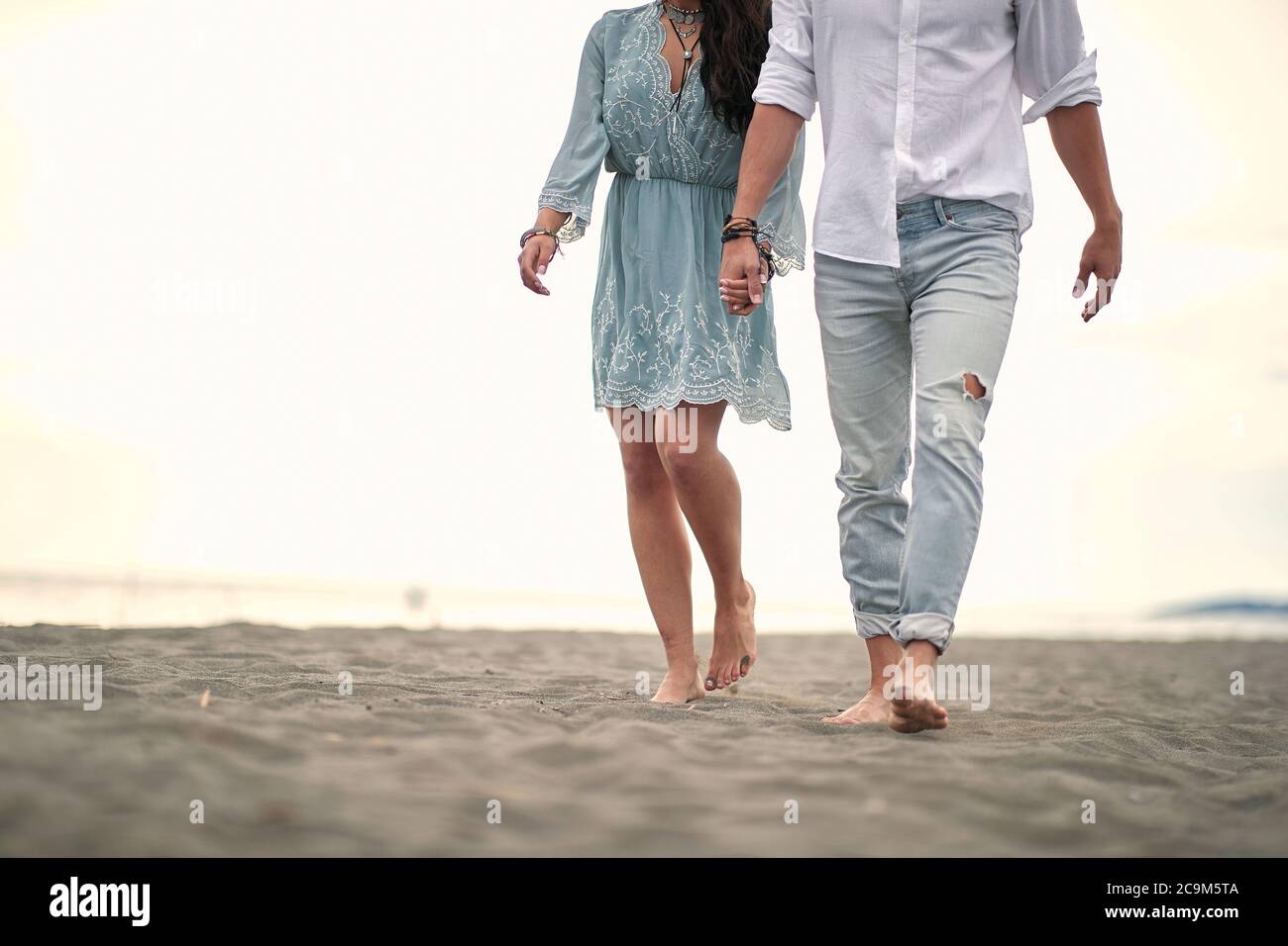 Couple young romantic lovers walk hi-res stock photography and images ...