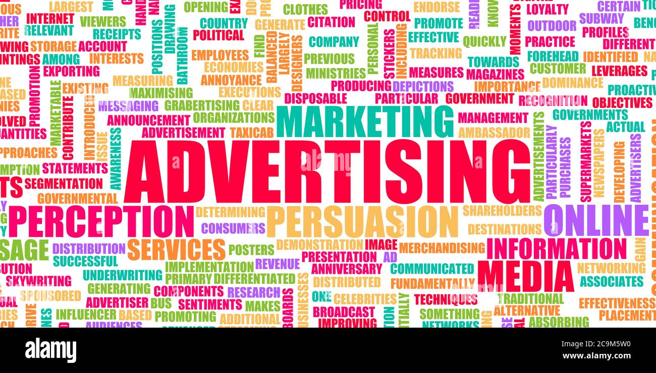 Advertising as a Business Concept Colorful Banner Background Stock ...