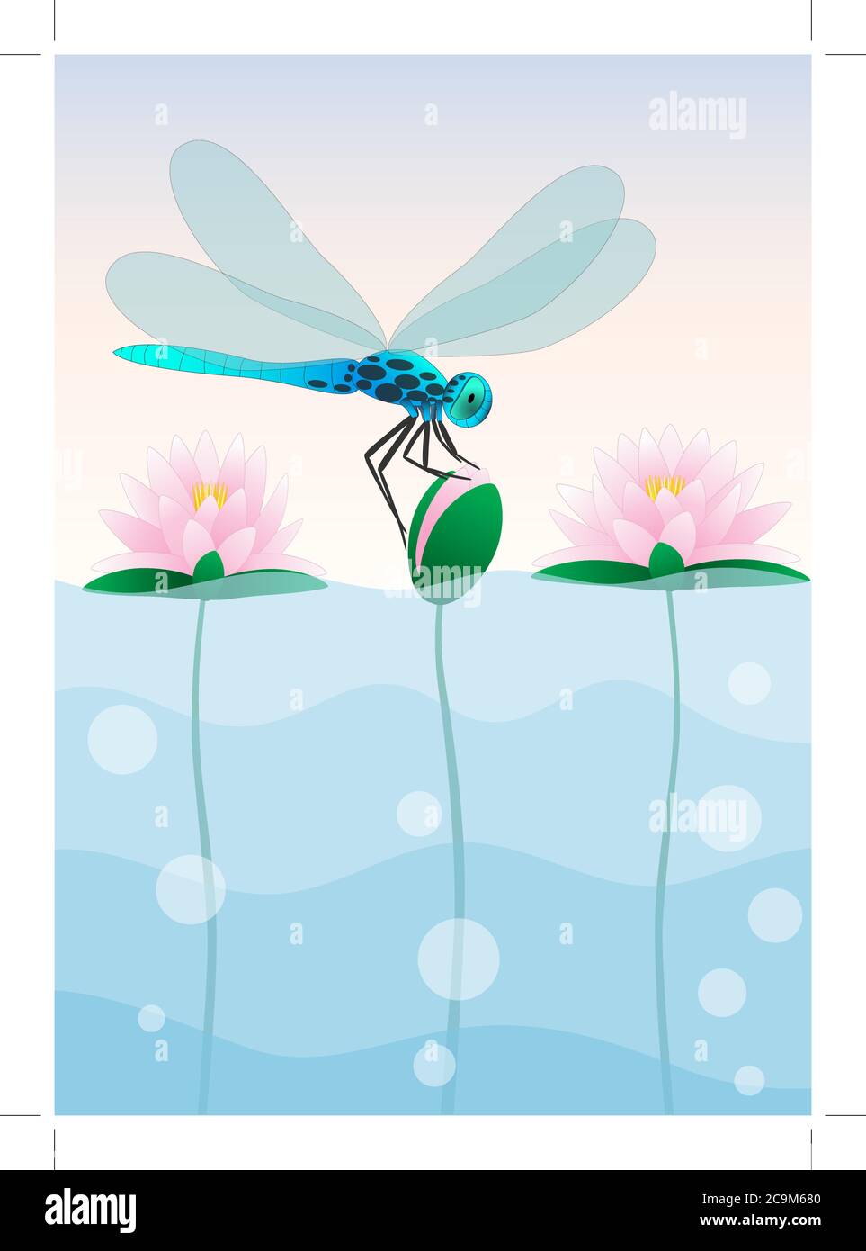 Underwater lily Stock Vector Images - Alamy