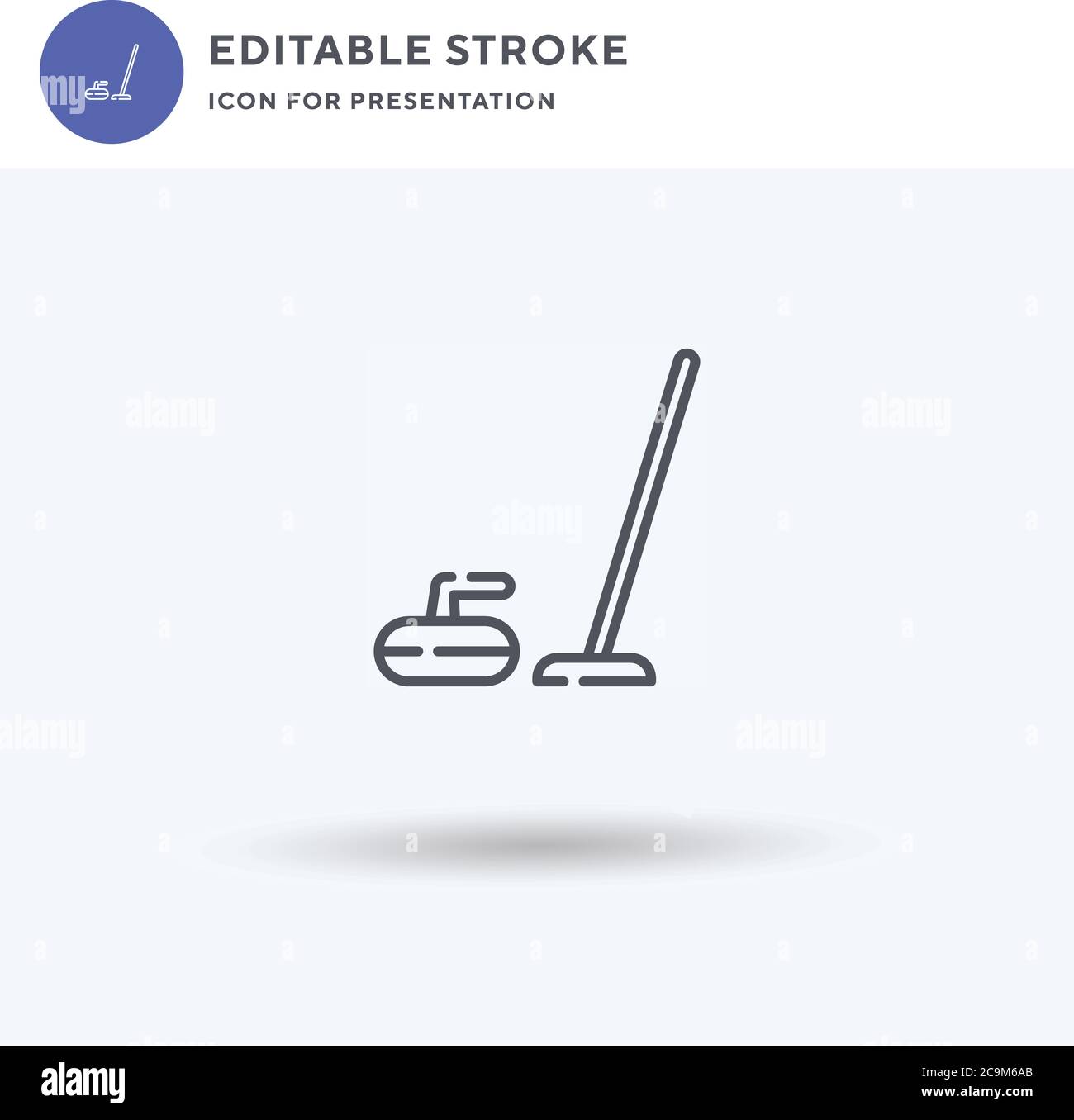 Curling pictogram icon hi-res stock photography and images - Alamy