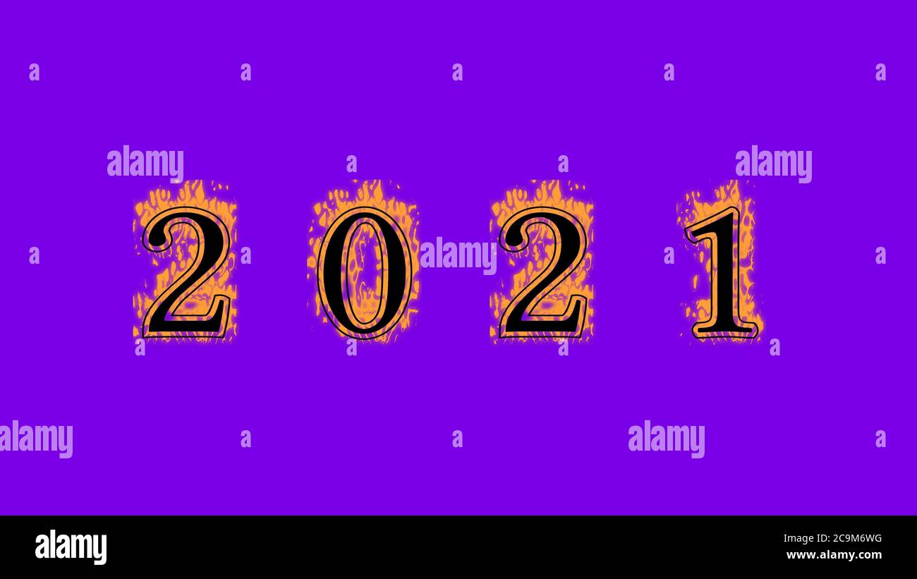 2021 fire text effect violet background. animated text effect with high ...