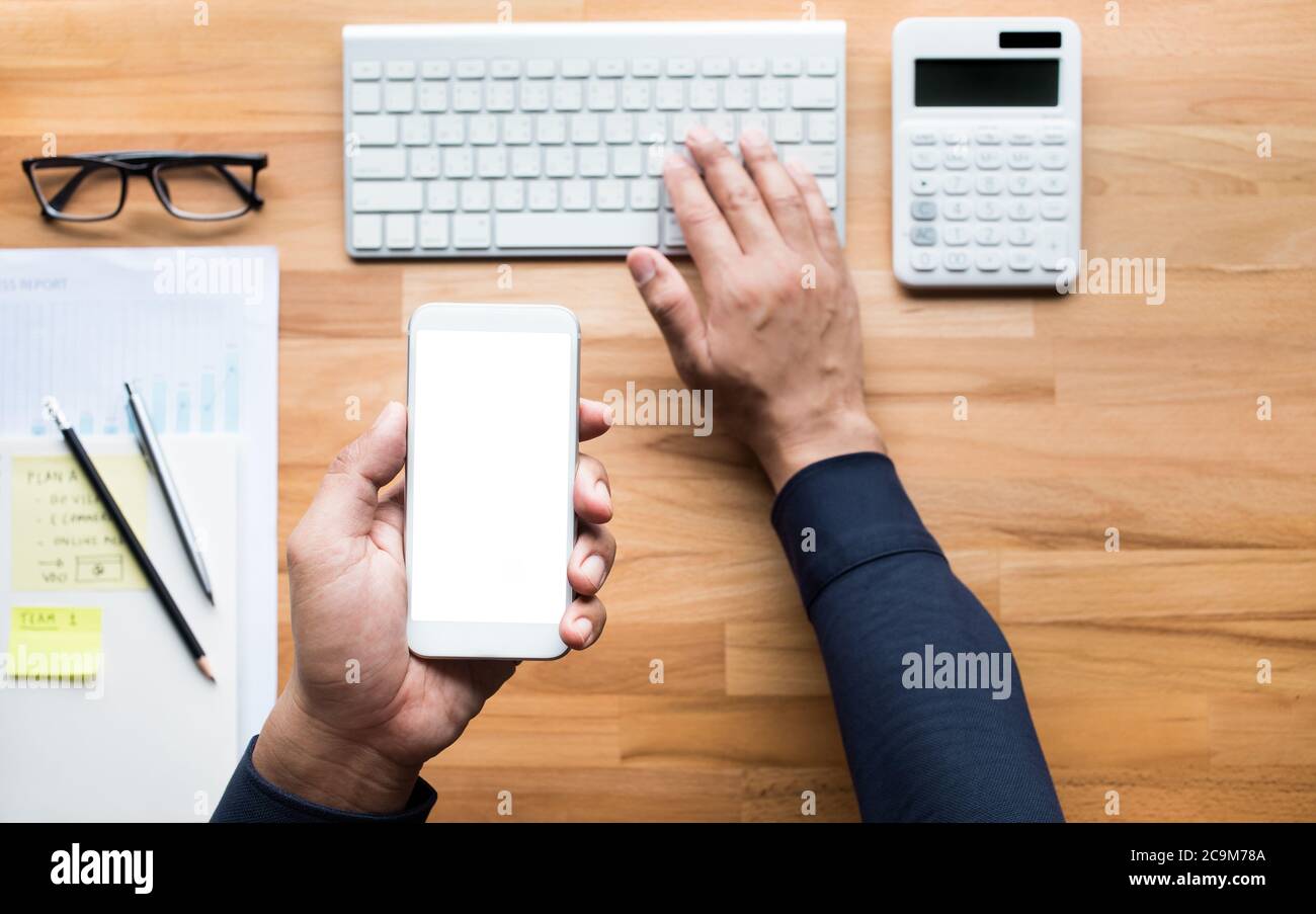 Working with digital technology and multitasking device.management job ...