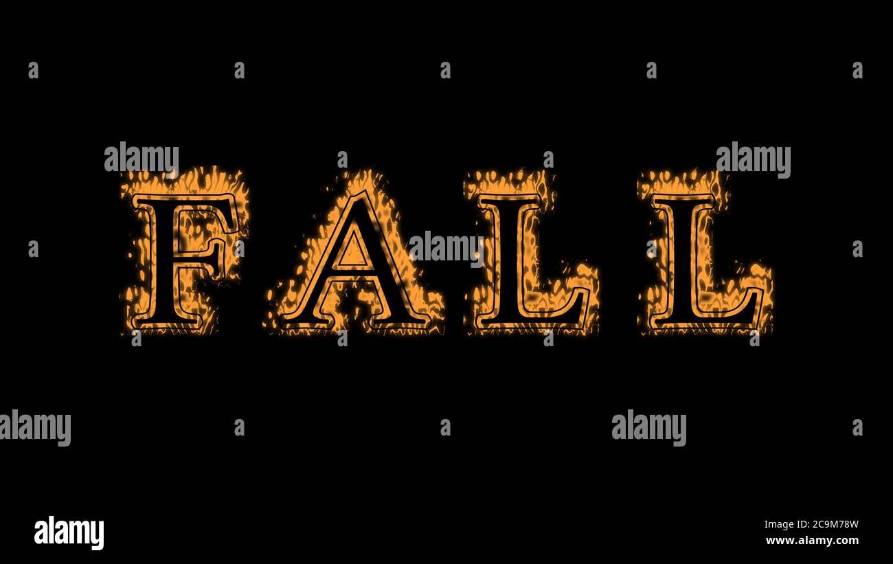 Fall fire text effect black background. animated text effect with high ...
