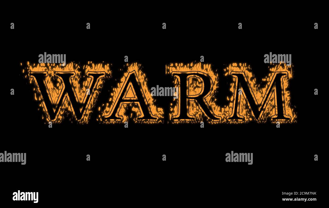 Warm fire text effect black background. animated text effect with high ...
