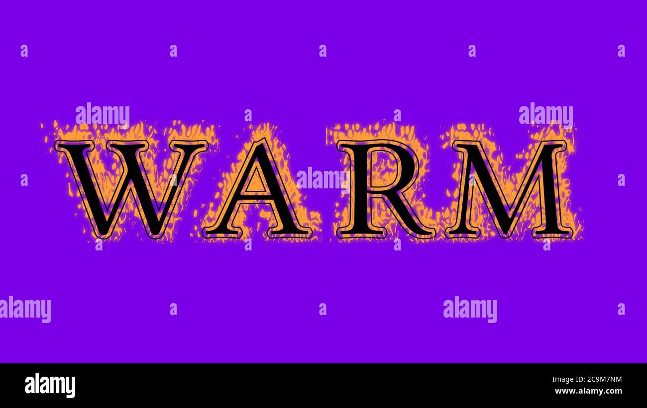 Warm fire text effect violet background. animated text effect with high ...