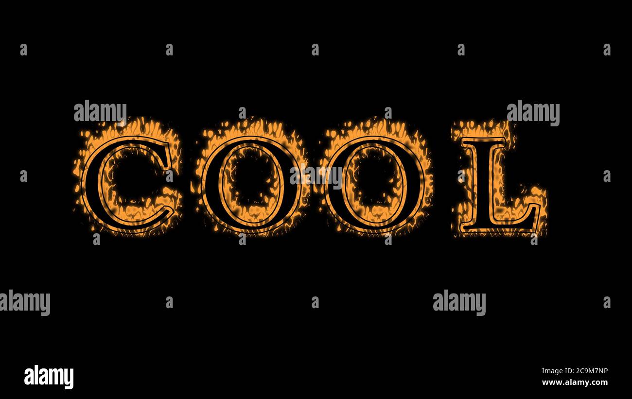 Cool fire text effect black background. animated text effect with high ...