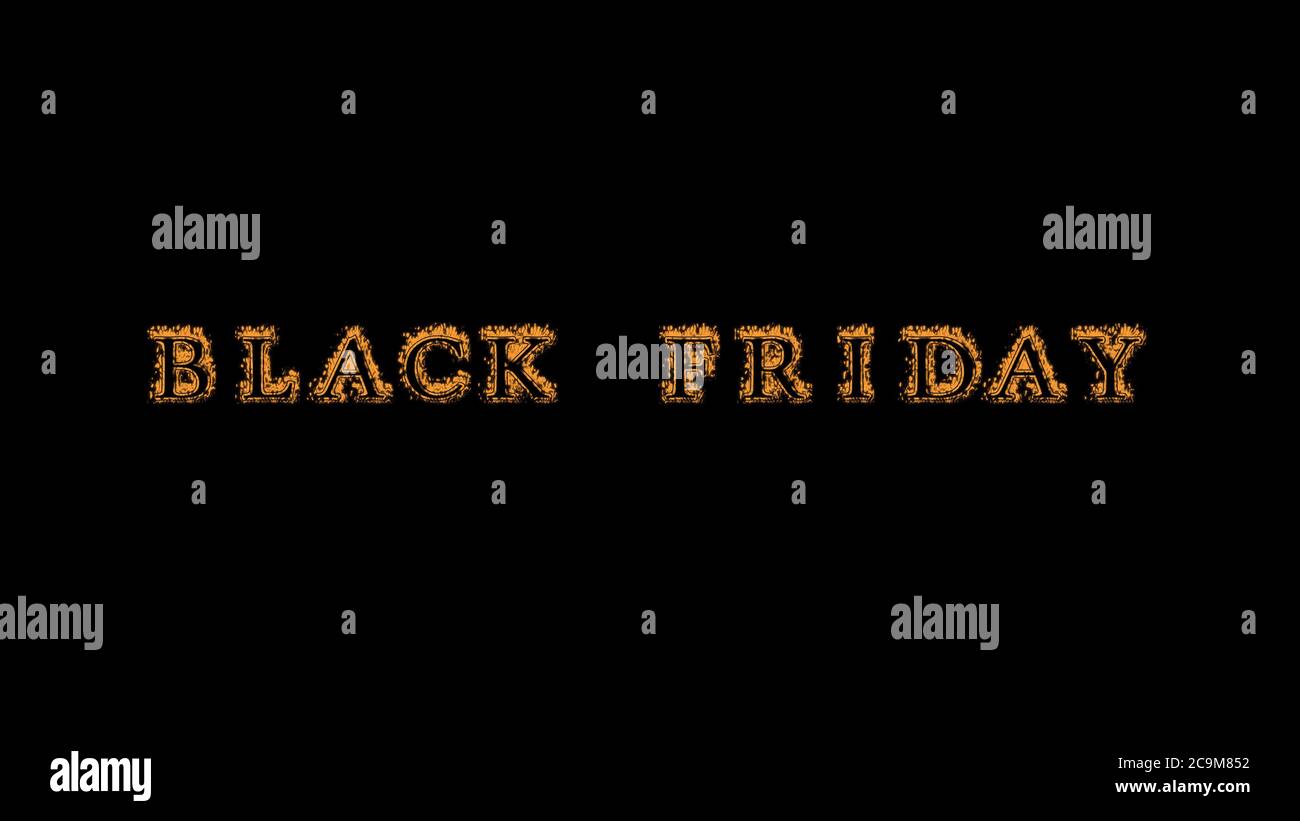 Black Friday fire text effect black background. animated text effect ...
