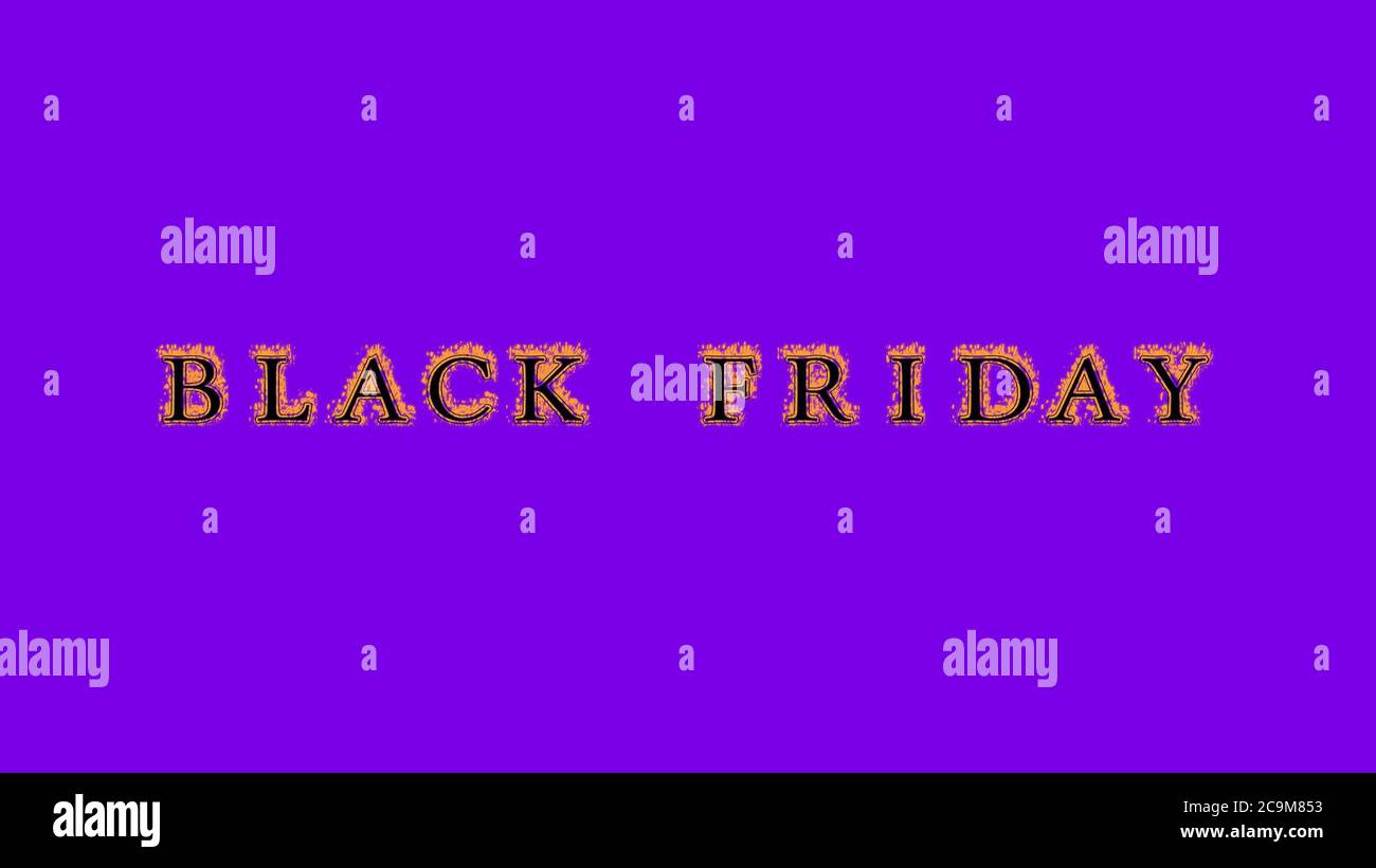Black Friday fire text effect violet background. animated text effect ...