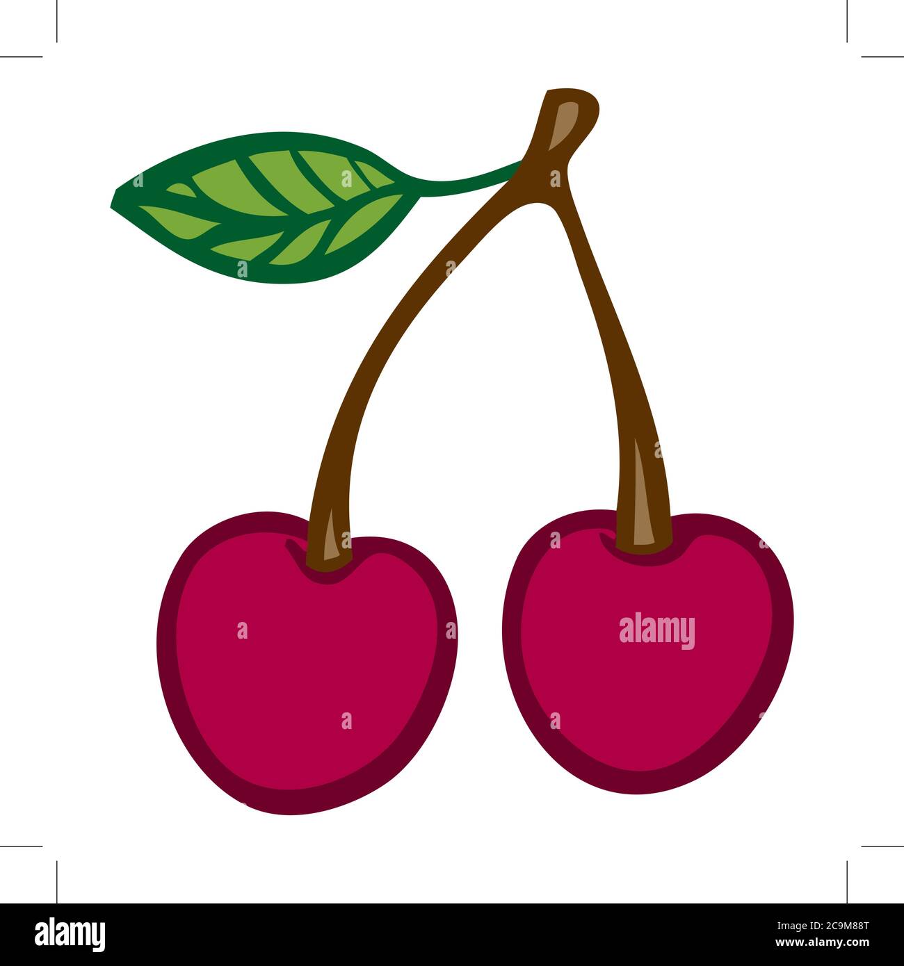 Cherry. Isolated object. Flat vector image Stock Vector Image & Art - Alamy