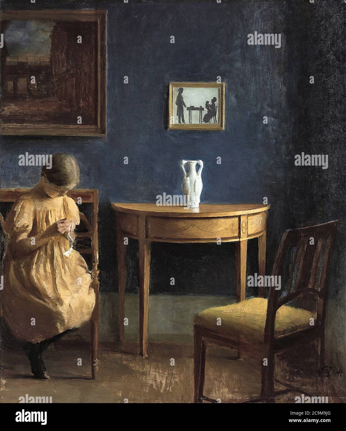 Ilsted Peter - Girl in an Interior - Danish School - 19th and Early ...