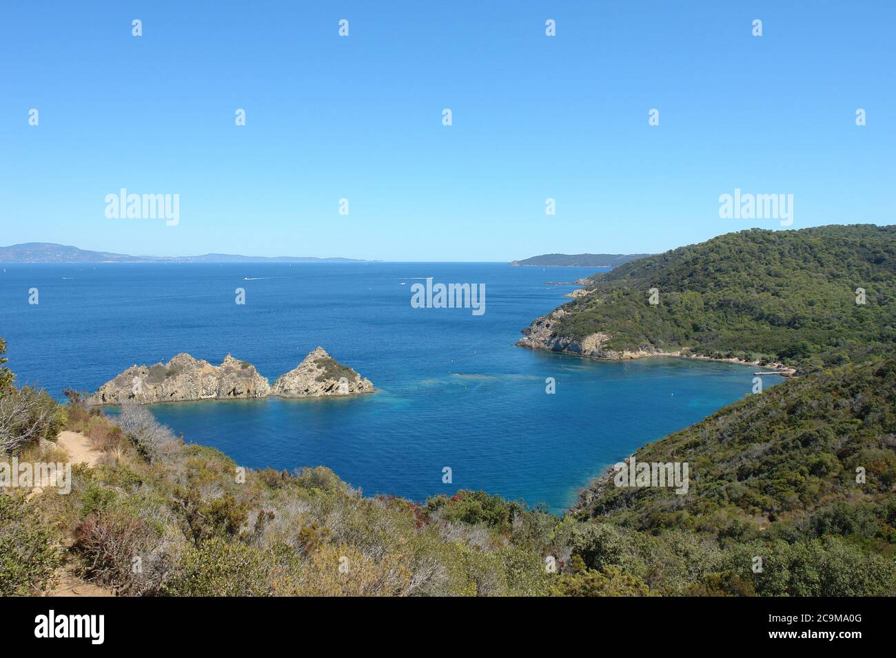 Port Cros island Rascas rock Stock Photo - Alamy