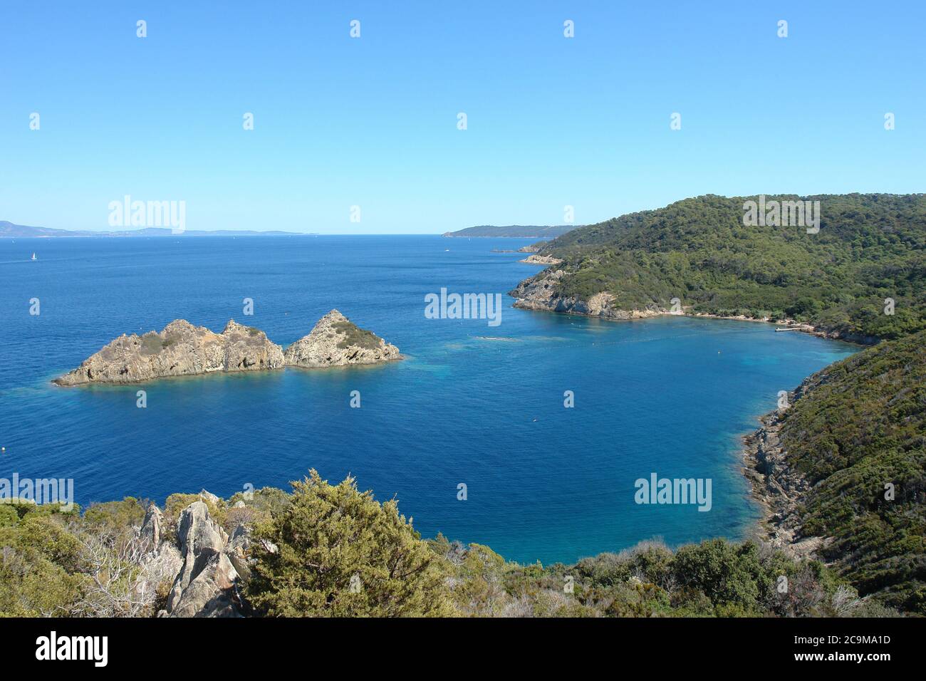 Port Cros island Rascas rock Stock Photo - Alamy