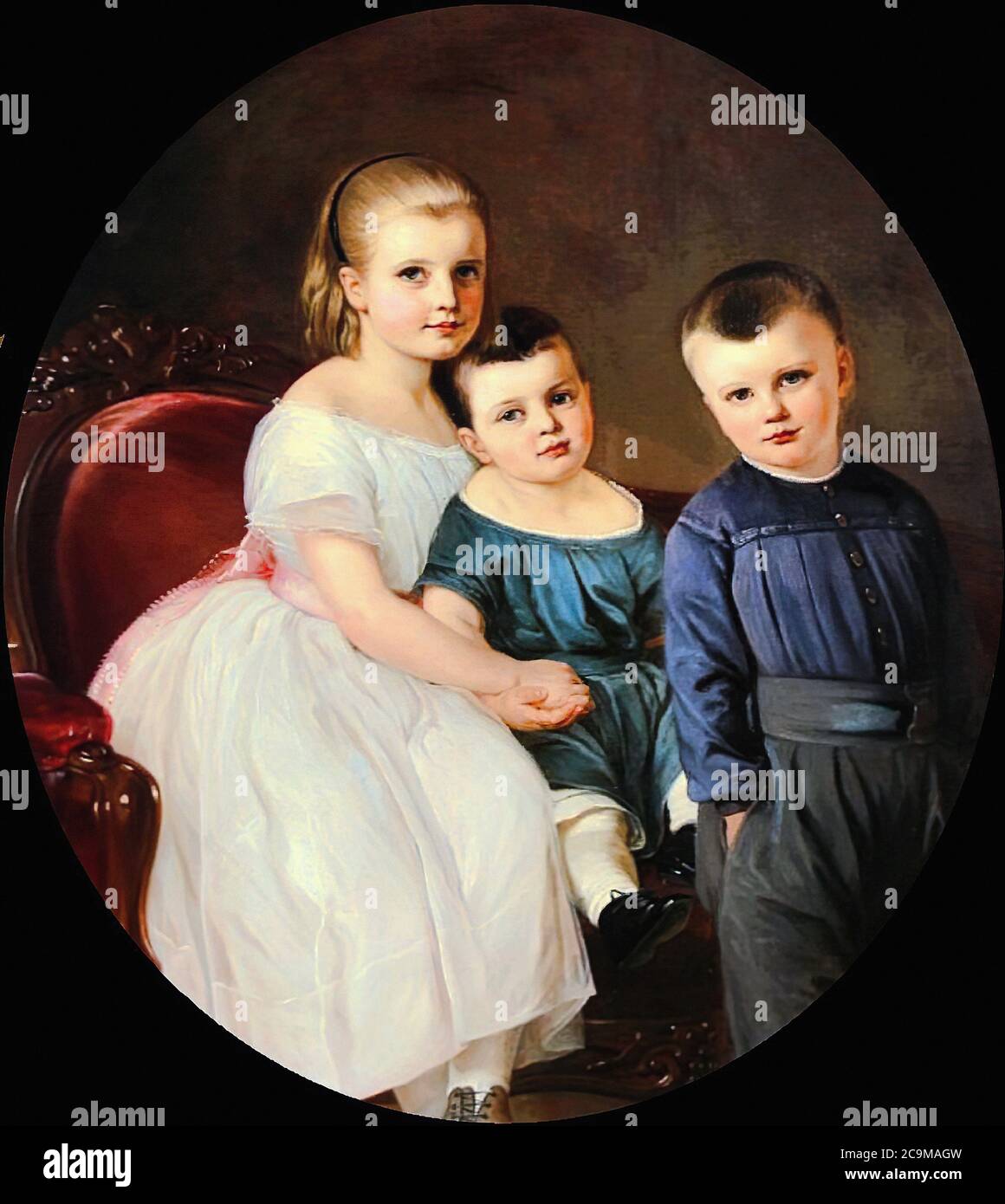 Jerichau-Baumann Anna Maria Elisabeth - Portrait of the Children from ...