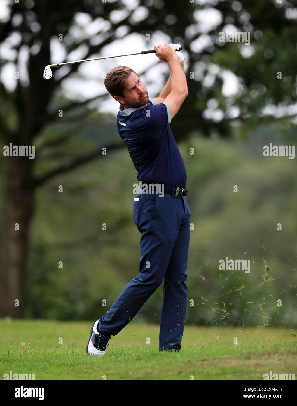 England's Robert Rock on the 1st during day three of the Hero Open at ...