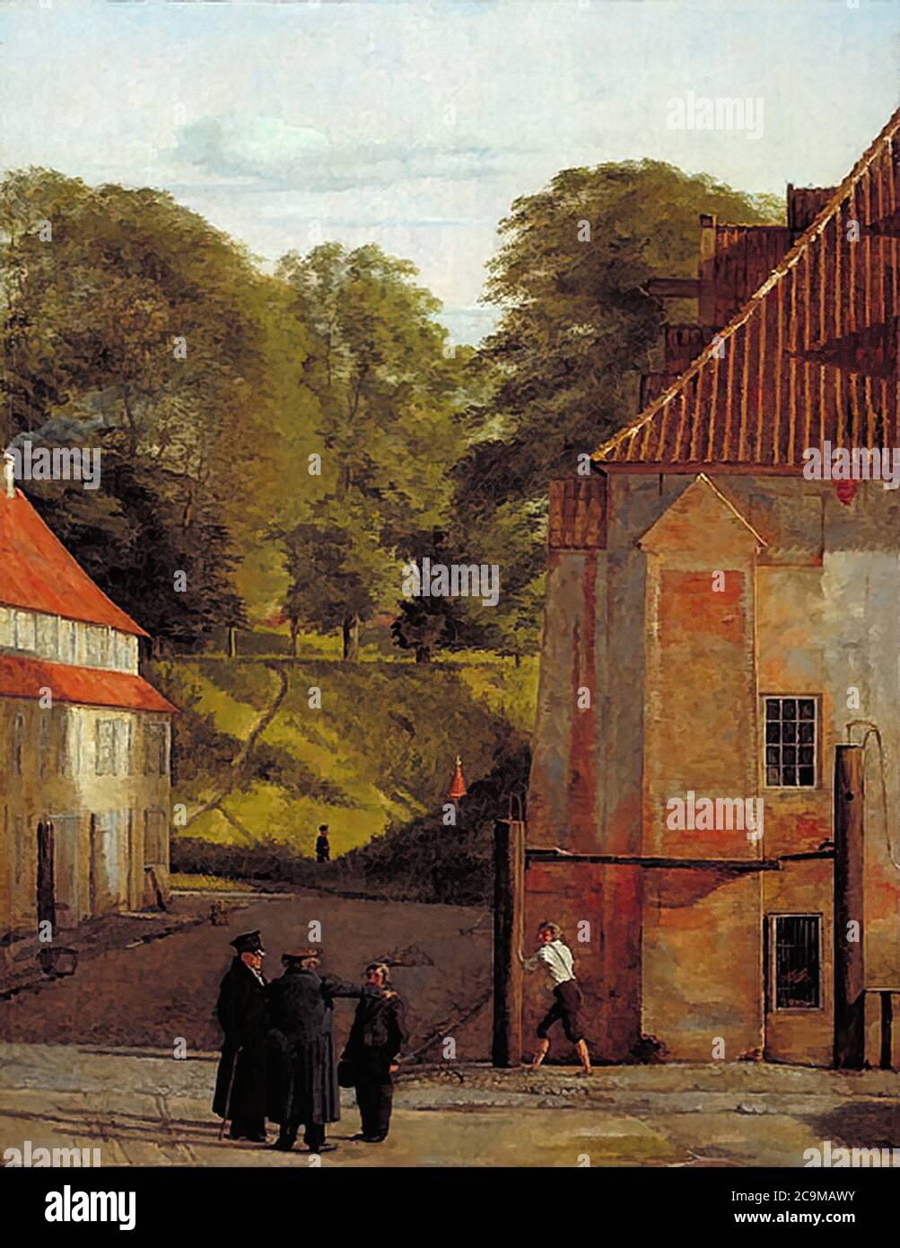 Kobke Christen - a View of the Square in the Kastel Looking Towards the ...