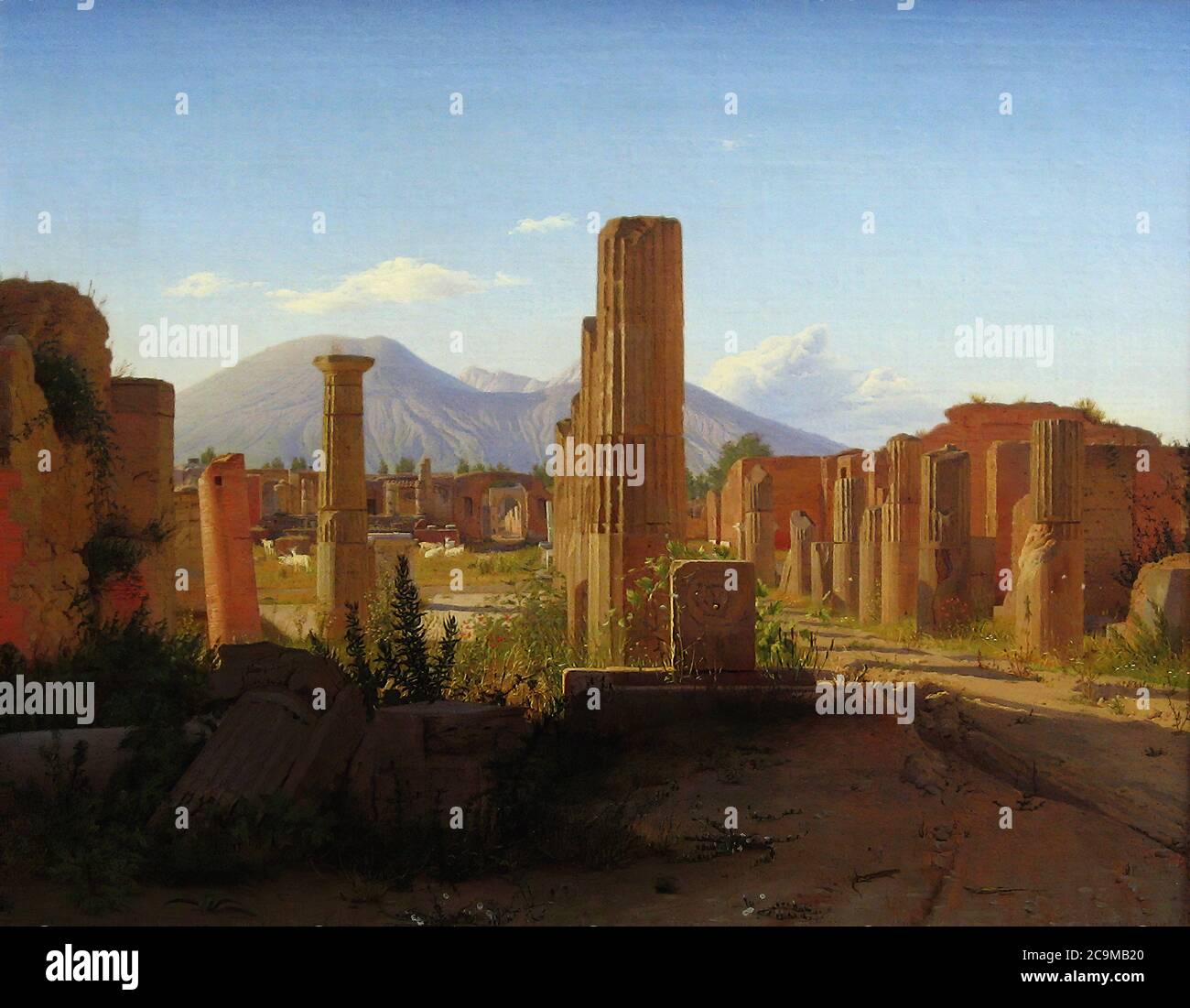 Kobke Christen - the Forum at Pompeii 1 - Danish School - 19th and ...