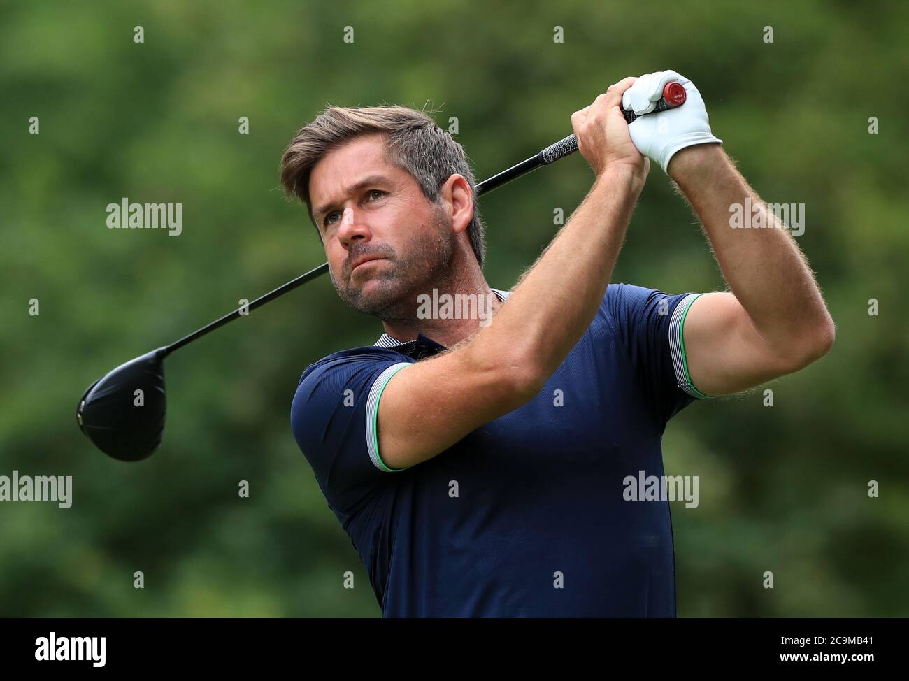 England's Robert Rock tees off the 3rd during day three of the Hero ...