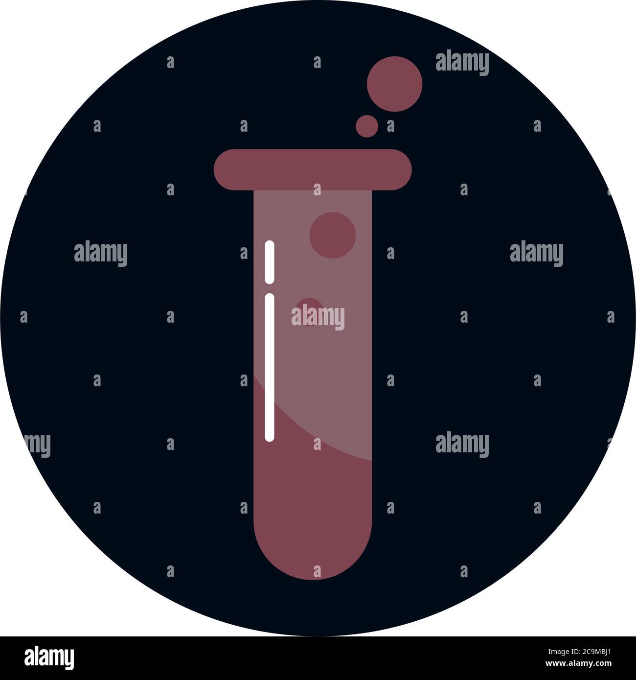 school education supply chemistry test tube block and flat style icon ...