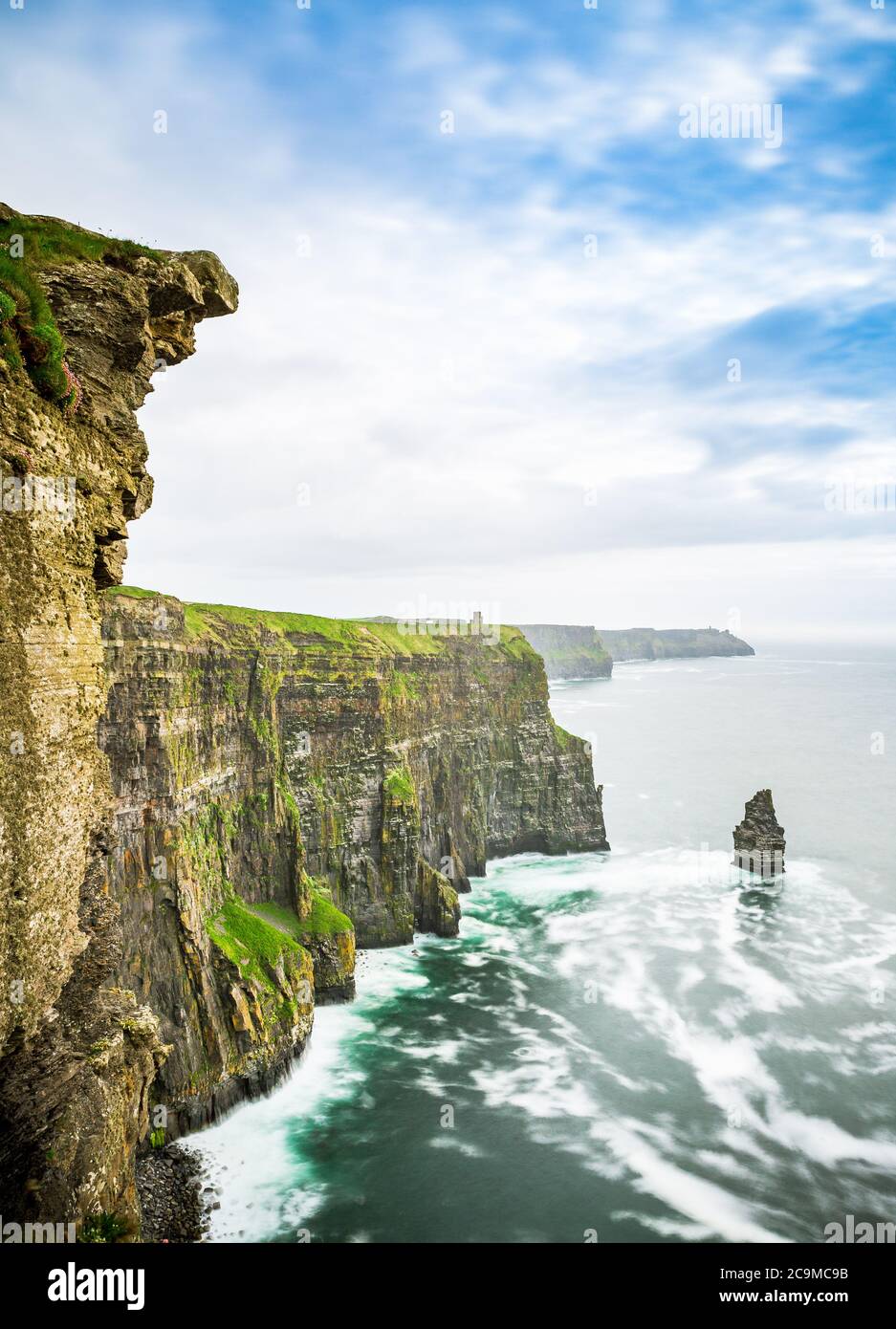 Cliffs of Moher Panorama in Ireland Sea, Ocean, Coast, Atlantic, Rock ...