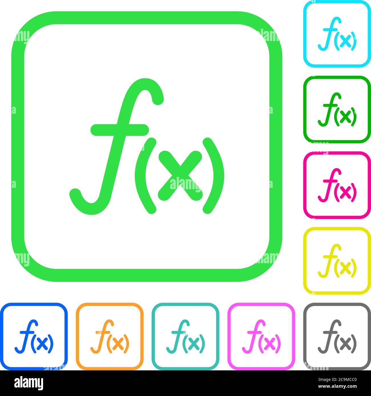 Function vivid colored flat icons in curved borders on white background ...