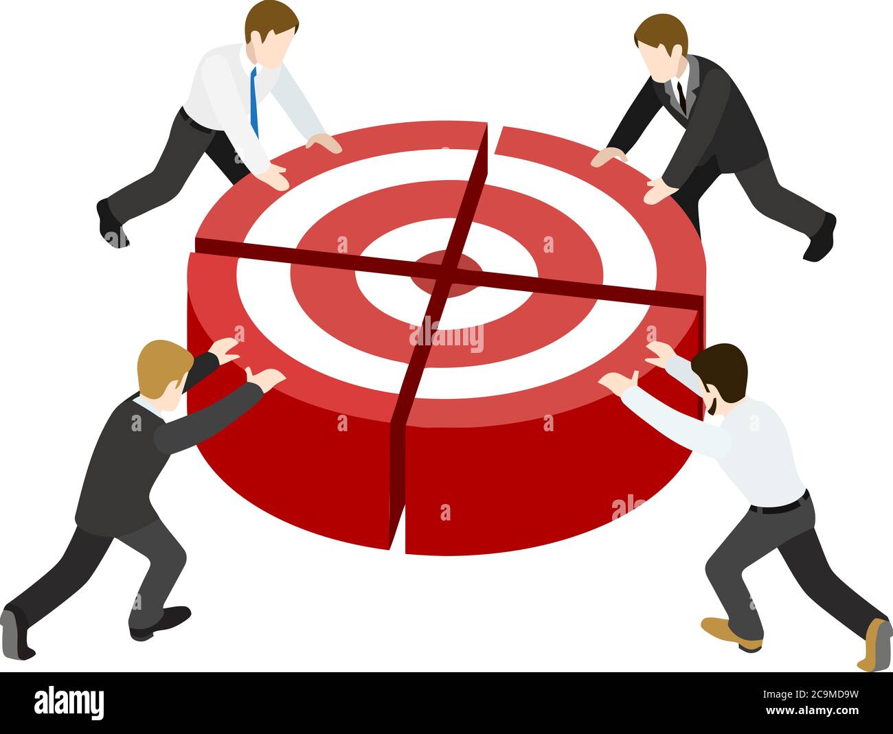 teamwork target motivation illustration Stock Photo - Alamy