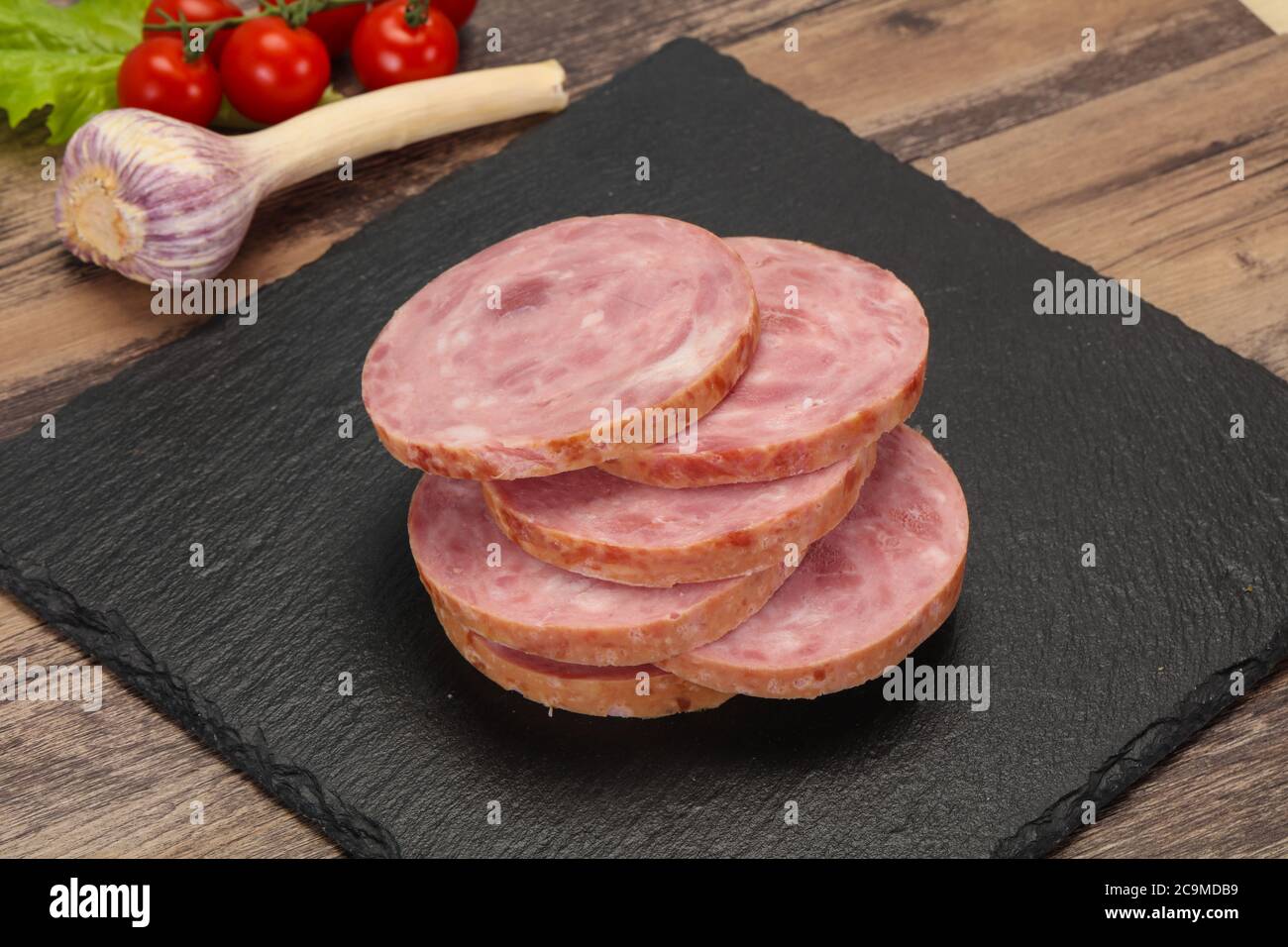 Natural ham made from pork meat Stock Photo - Alamy