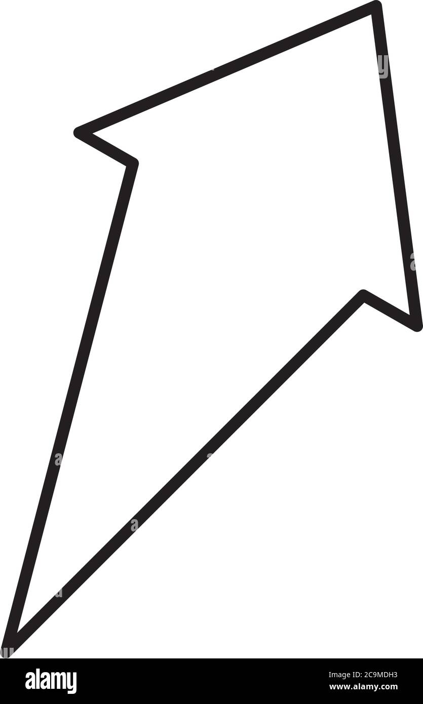 arc arrow up icon over white background, line style, vector ...