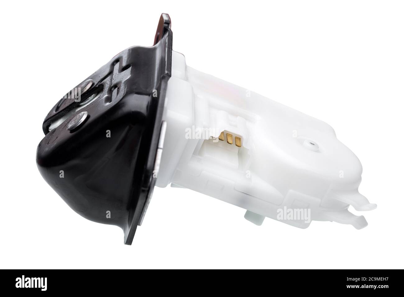 Electric car lock side view isolated on a white background, spare part ...