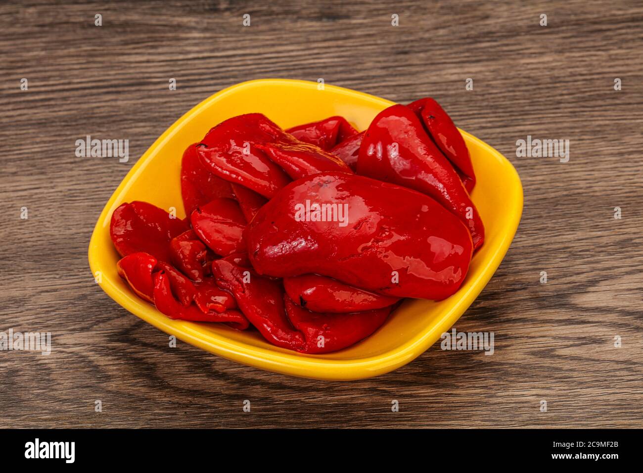 Grilled red pepper in the oil Stock Photo - Alamy