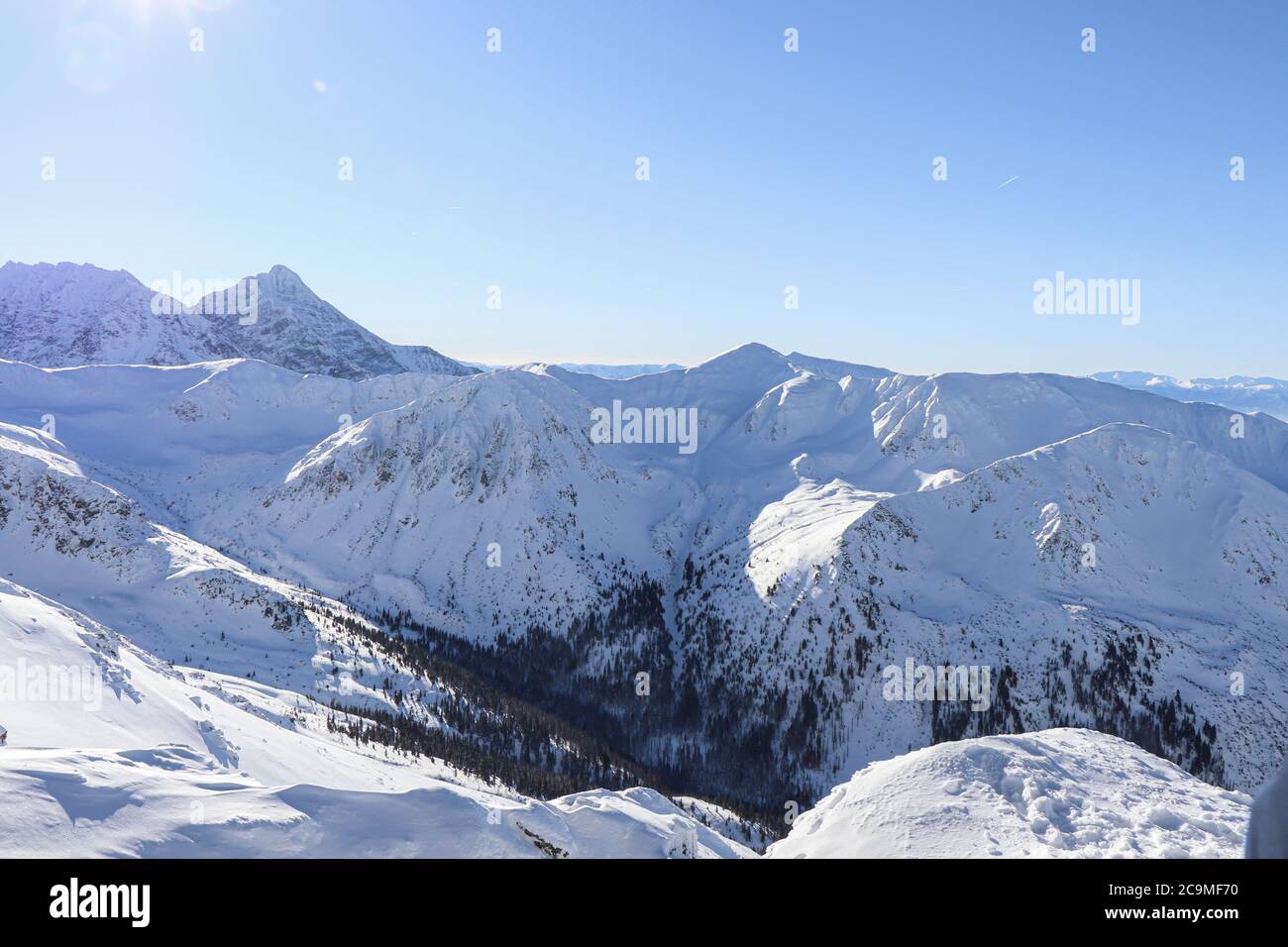 Tatry Mountains - a beautiful winter landscape in the Polish mountains ...