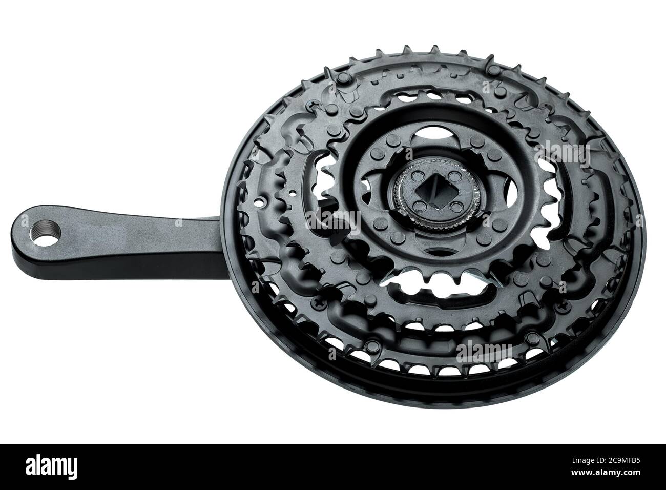 Bike crankset and chain ring isolated on white Stock Photo - Alamy