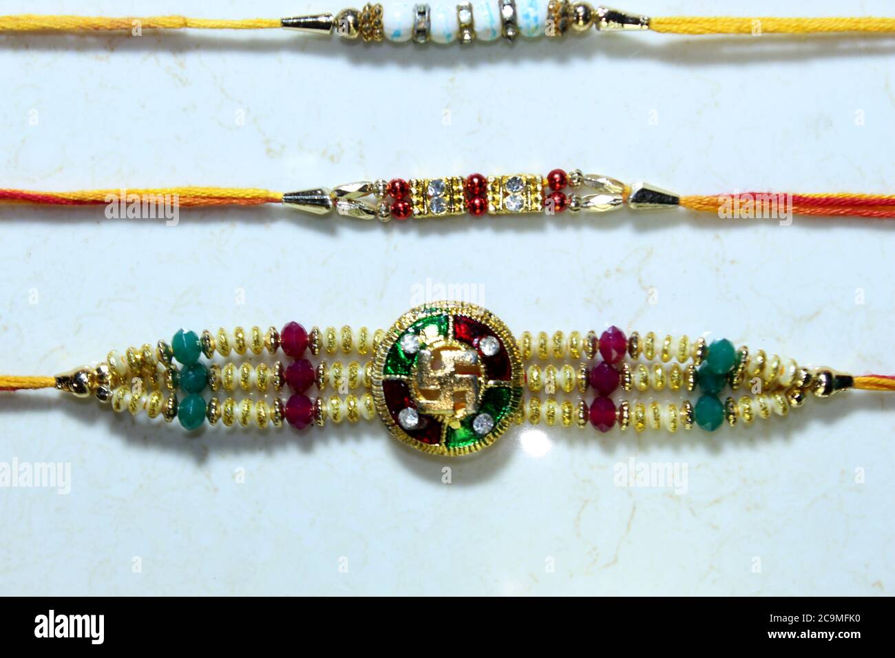 colorful rakhi, bracelet collection for Indian Raksha Bandhan festival ...