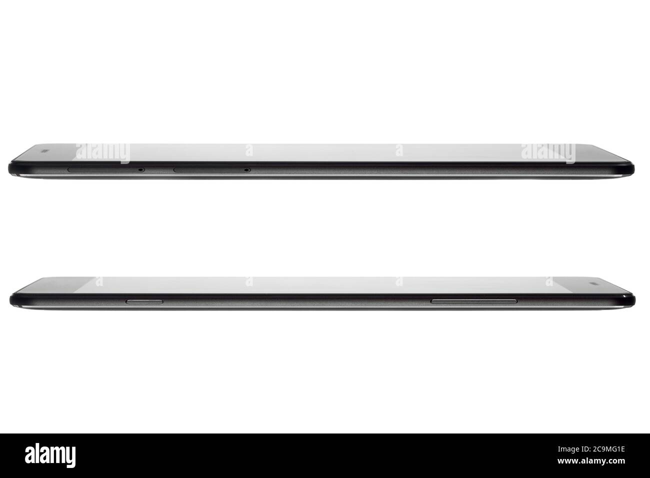 The ultrathin smartphone with strict design. mobile phone side view ...