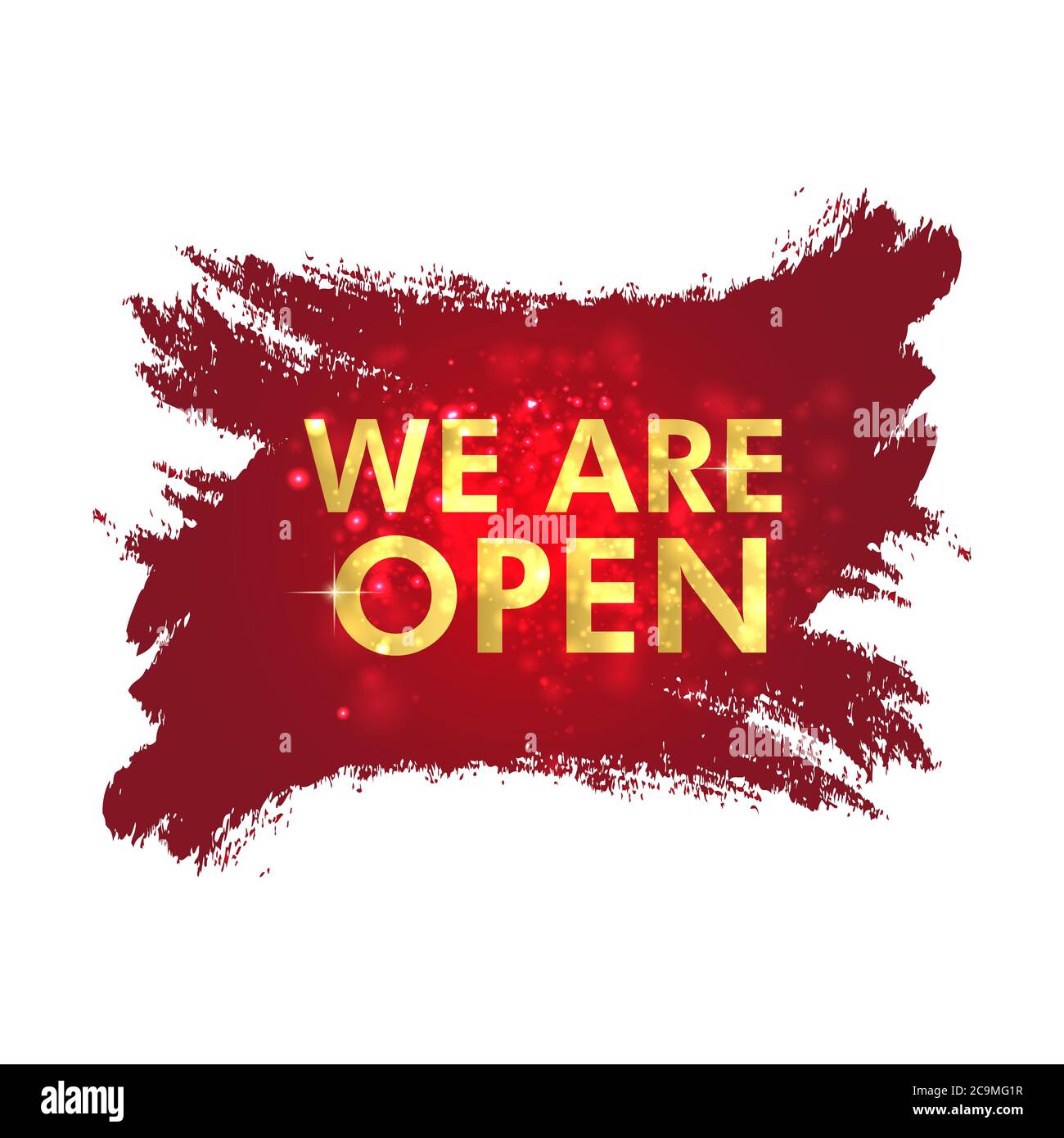 Open sign on the front door - welcome back We are working again. Keep ...