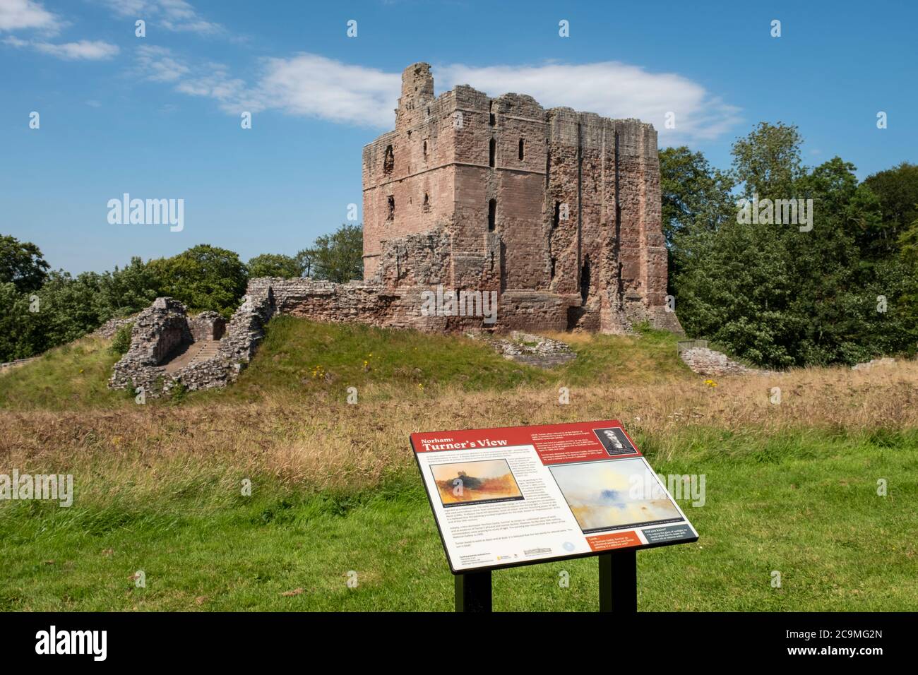 Turner's view of Norham castle, Northumberland, England Stock Photo - Alamy