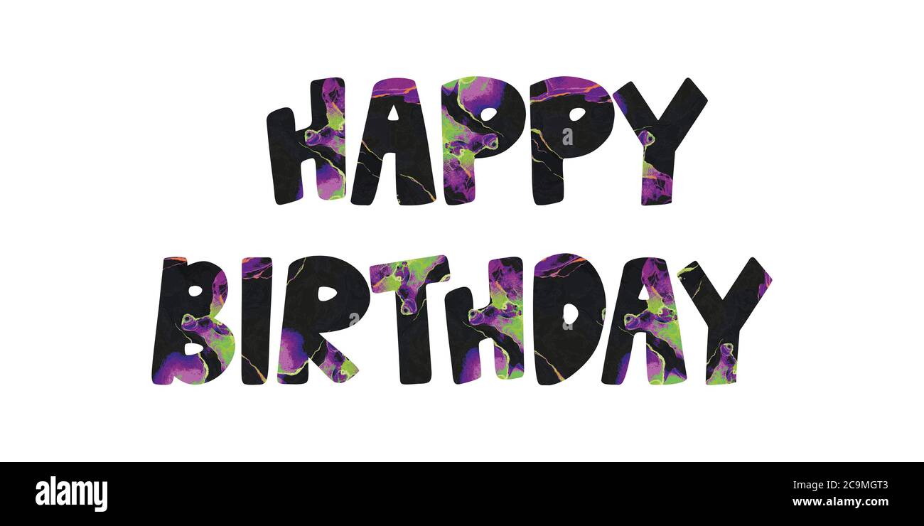 Happy birthday celebration concept. Greeting birthday party lettering ...