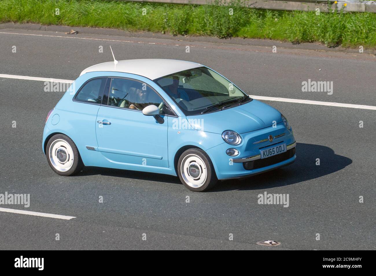 2015 Blue White Fiat 500 Vintage 57 500 Start/Stop Hatchback Petrol ...