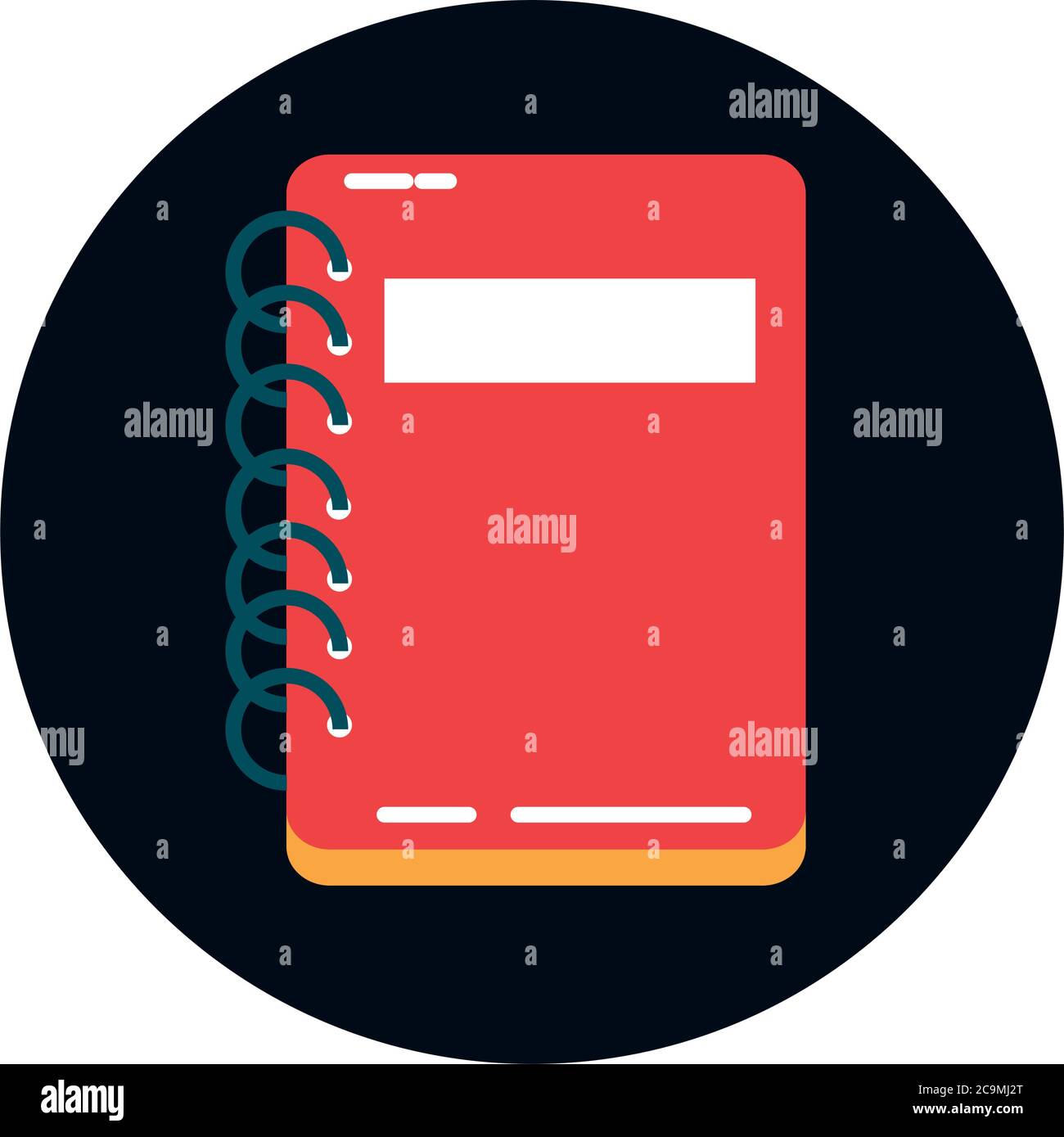 school education supply notebook learn block and flat style icon vector ...