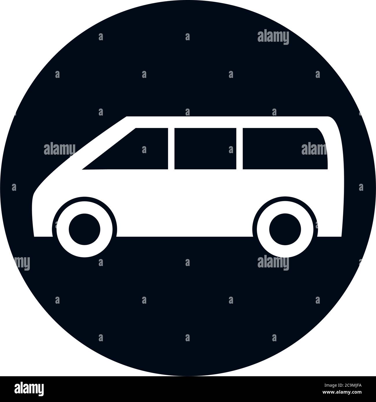 car compact cuv model transport vehicle block and flat style icon ...