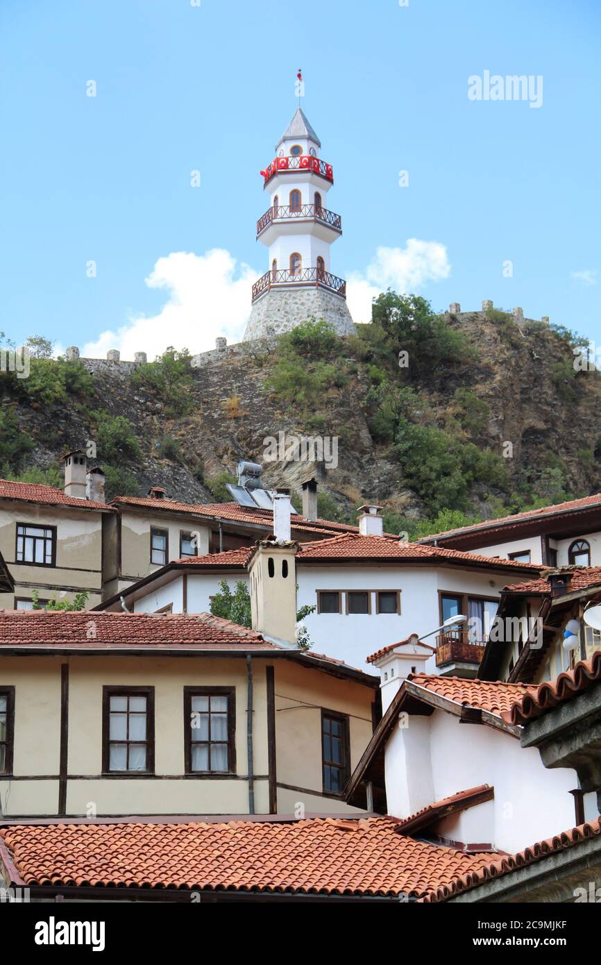 A view from Goynuk district of Bolu. Traditional Bolu houses. Houses on ...