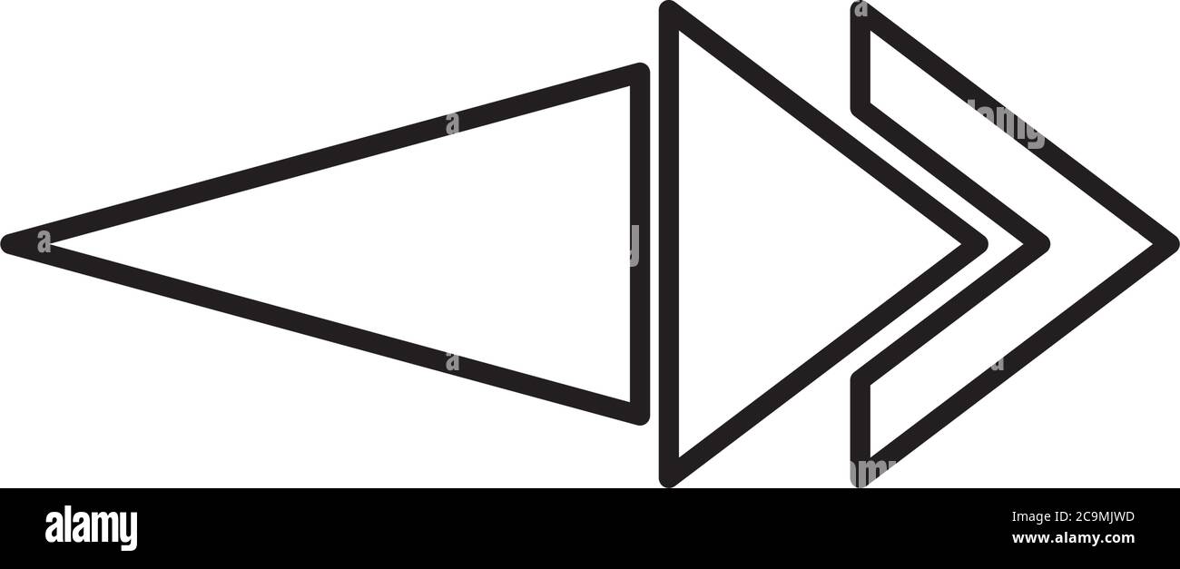 multi arrows icon over white background, line style, vector ...