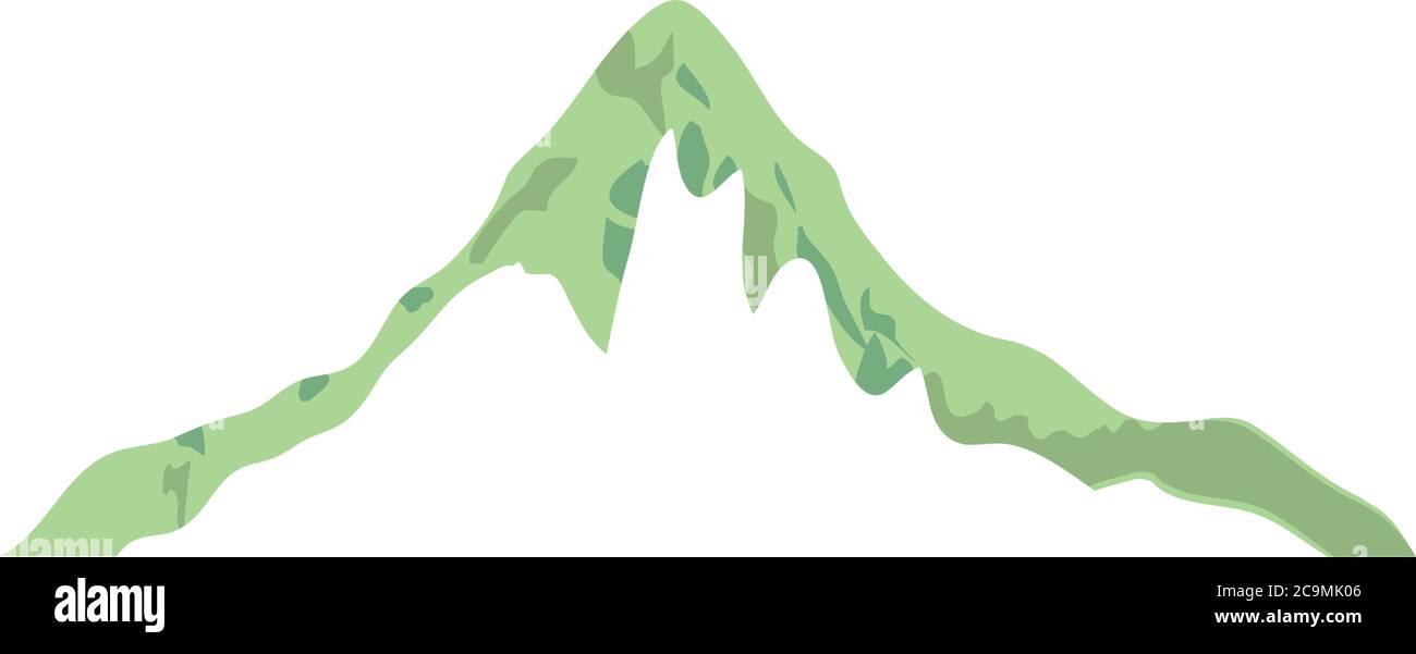 dome mountain shape icon over white background, flat style, vector ...