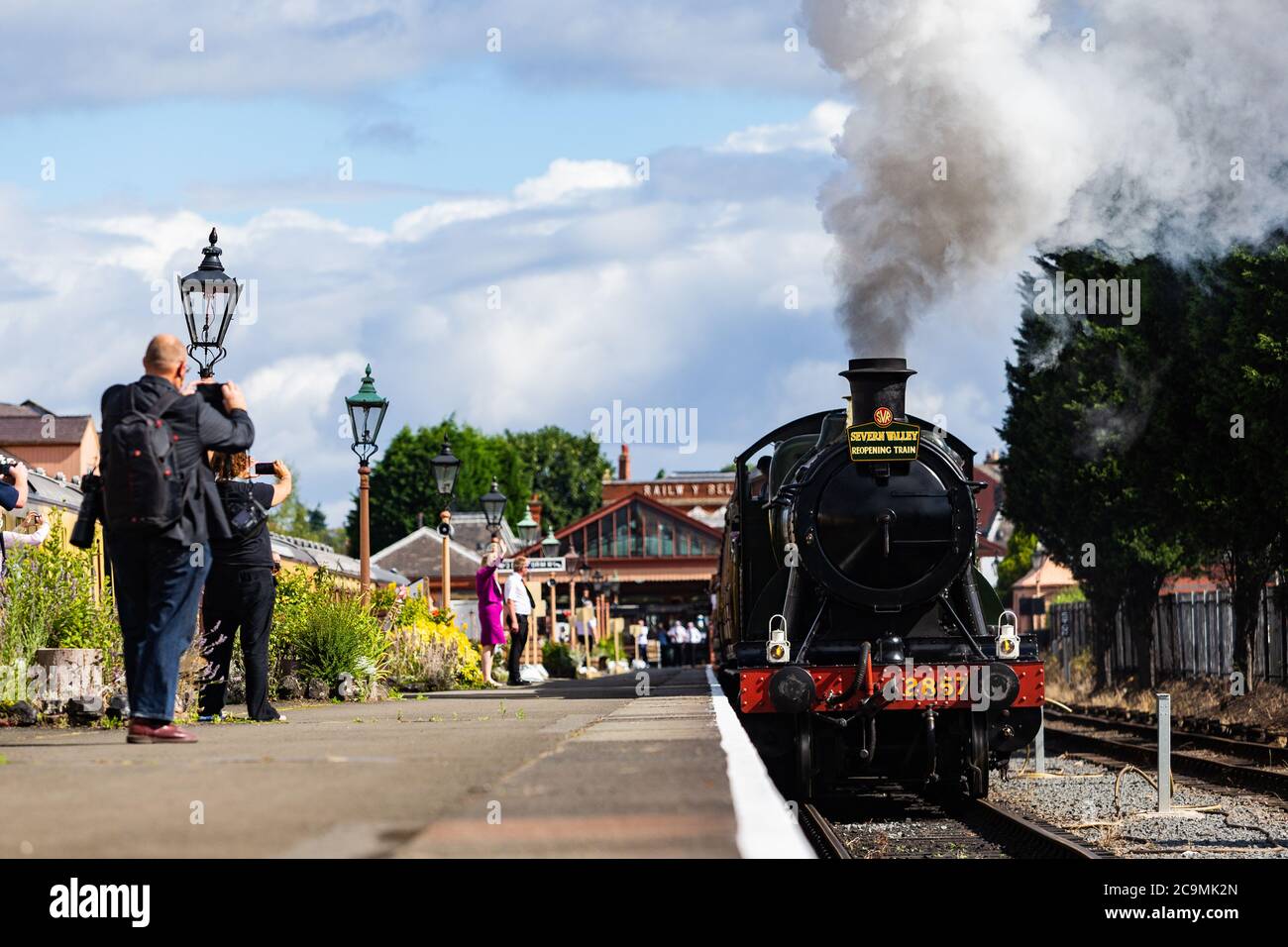Steam engine and train, Severn Valley Railway, UK Stock Photo - Alamy
