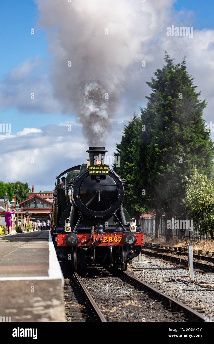 Steam engine and train, Severn Valley Railway, UK Stock Photo - Alamy