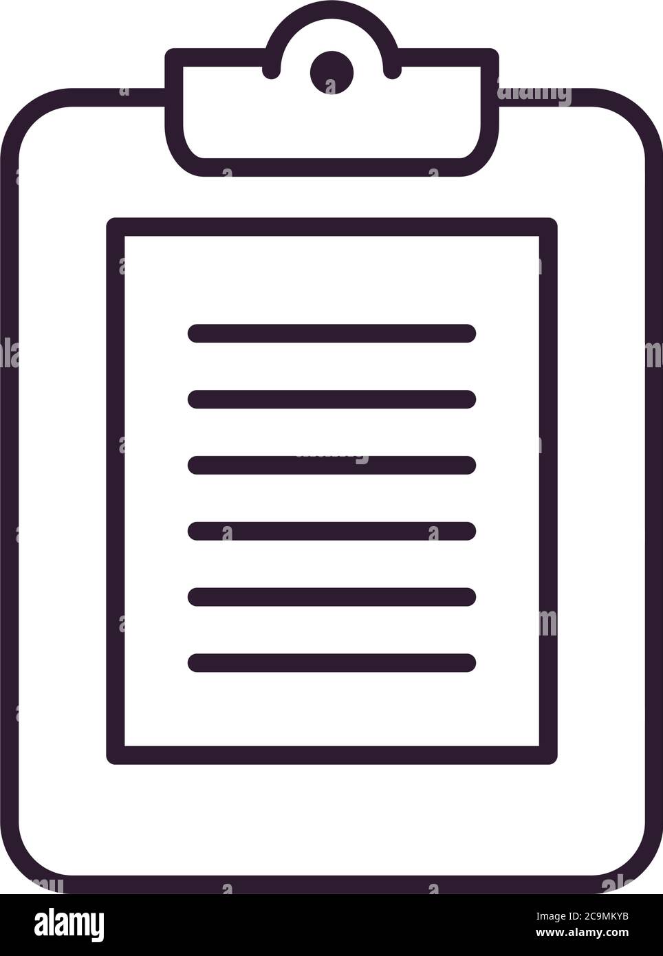 Document board line style icon design, Data archive and information ...