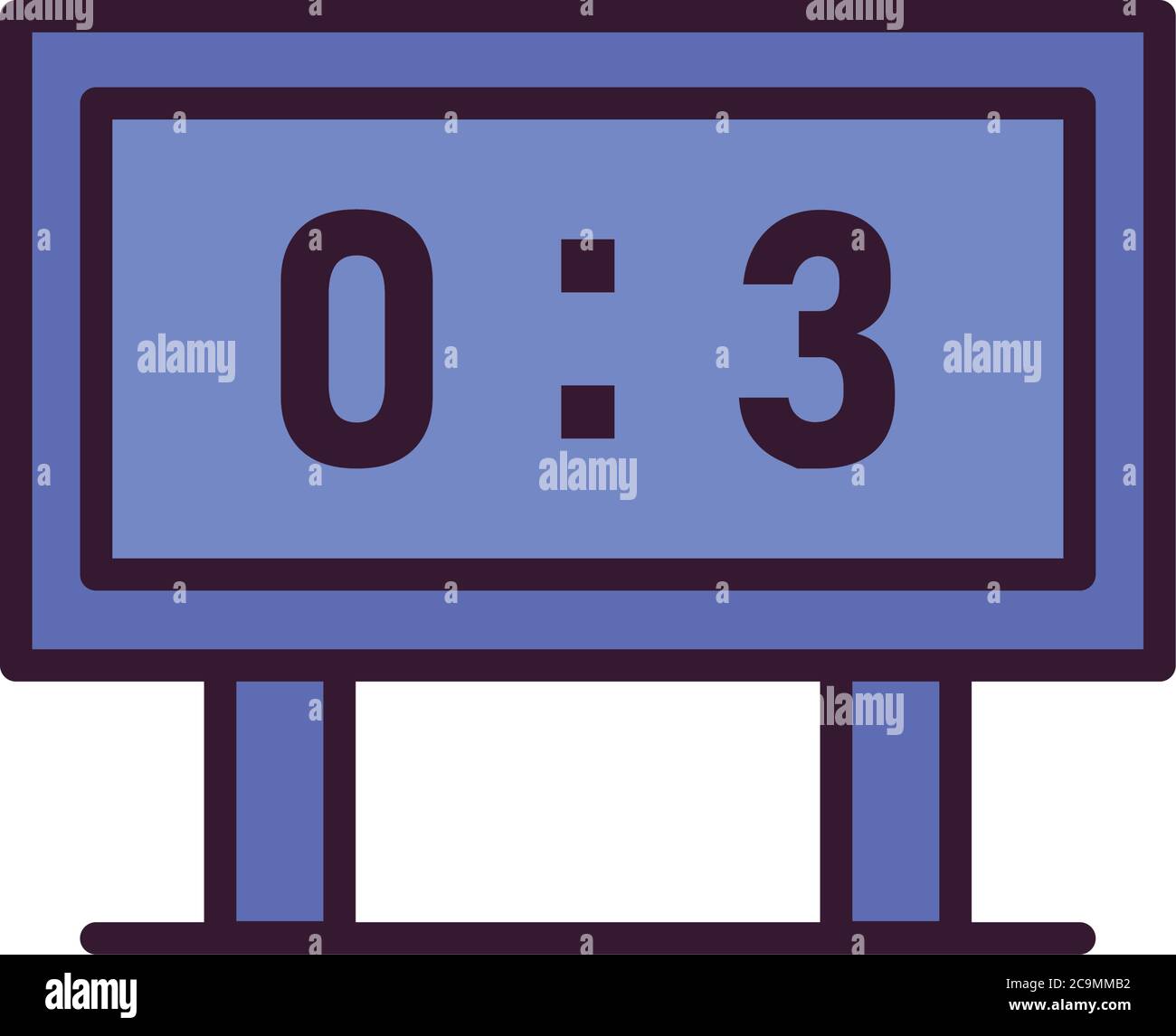 score board line and fill style icon design, Soccer football sport ...