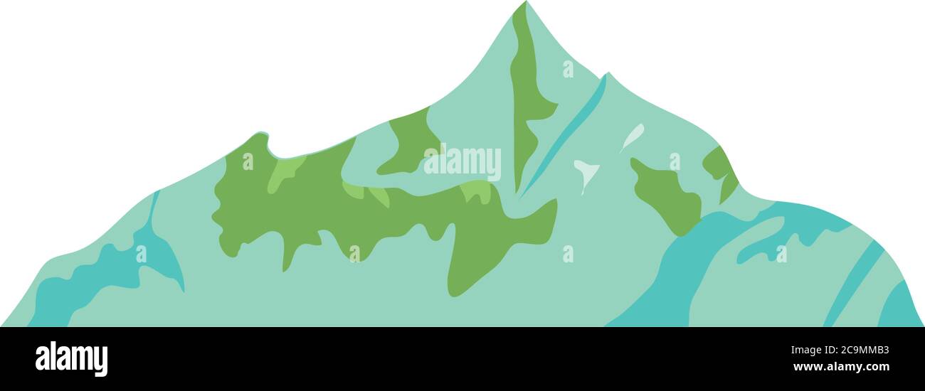 fault block mountain icon over white background, flat style, vector ...